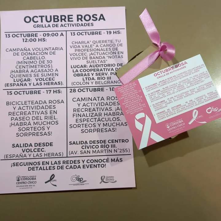 EL CENTRO CÍVICO COLABORA CON LAS ACTIVIDADES DEL OCTUBRE ROSA